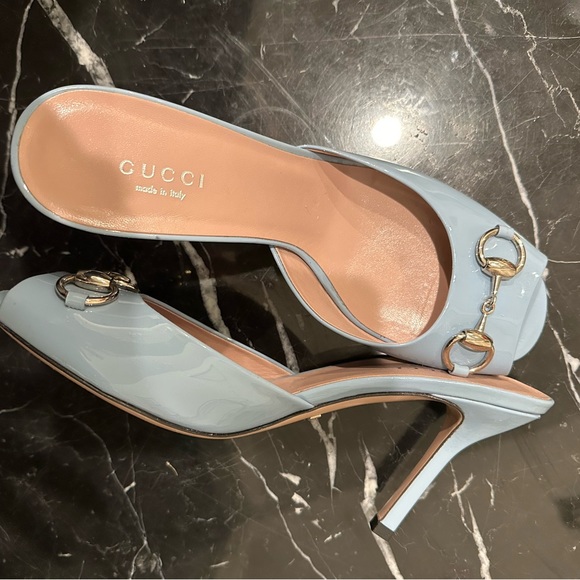 Gucci | Shoes | Gucci Light Blue Heel | Poshmark